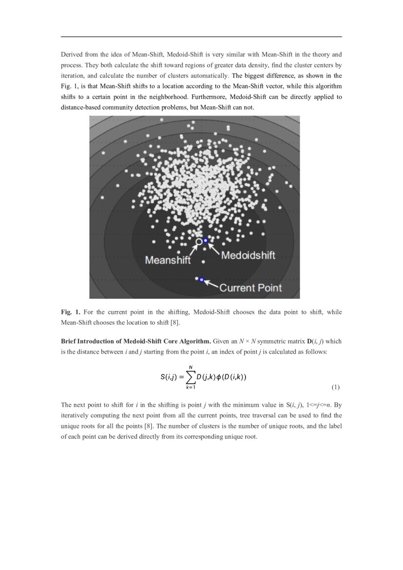 Community Detection Using Revised Medoid-Shift Based on KNN | DeepAI