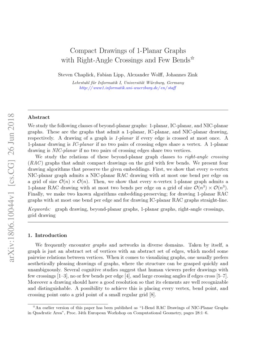 Compact Drawings of 1-Planar Graphs with Right-Angle Crossings and Few Bends | DeepAI