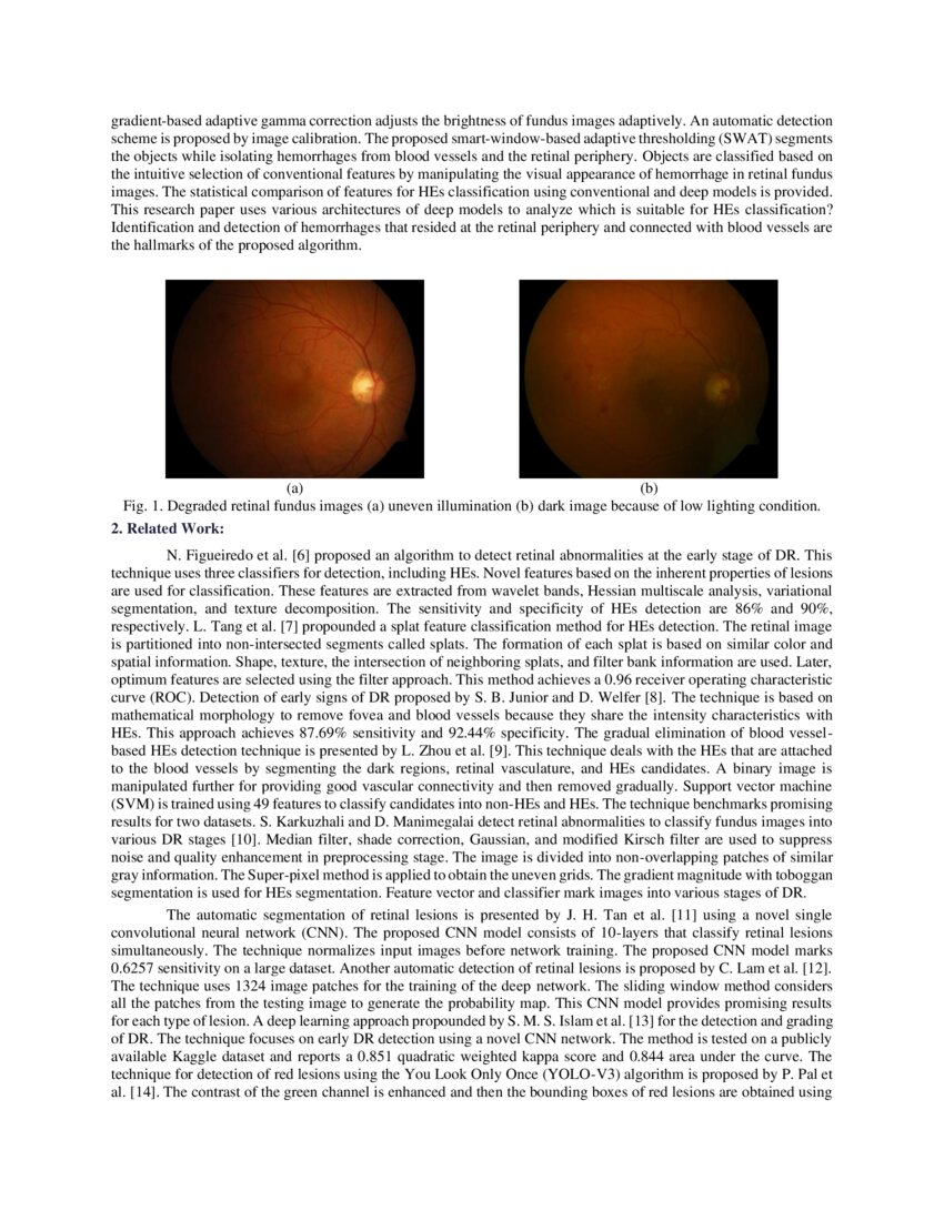 Comparing Conventional and Deep Feature Models for Classifying Fundus ...