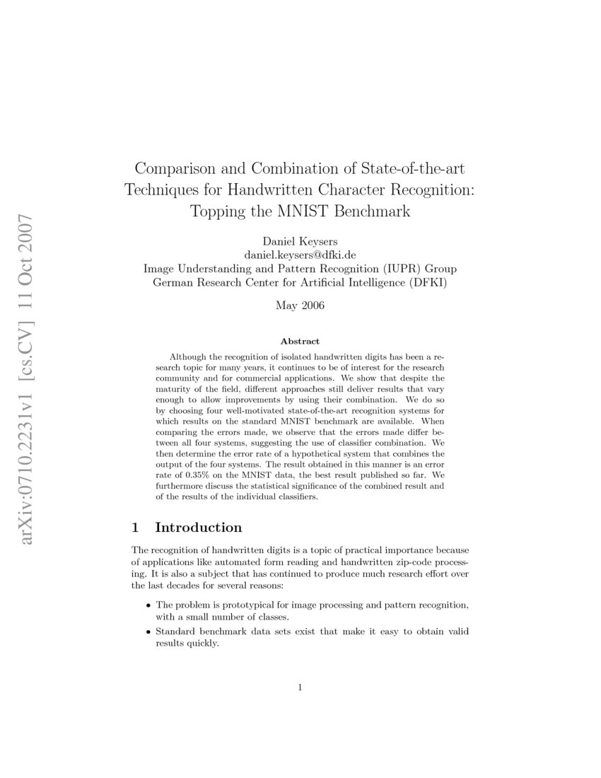 Comparison and Combination of State-of-the-art Techniques for ...