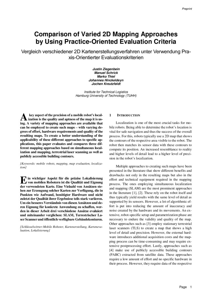 Comparison Of Varied 2d Mapping Approaches By Using Practice Oriented
