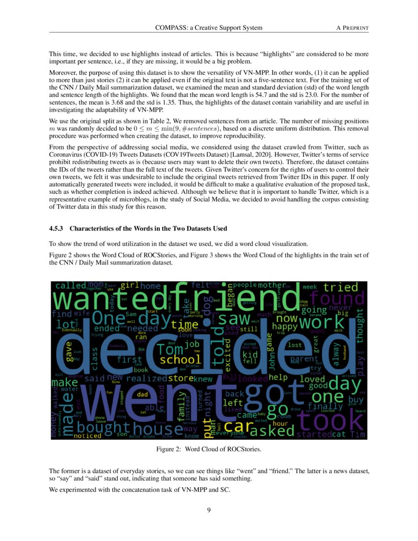 COMPASS: a Creative Support System that Alerts Novelists to the ...