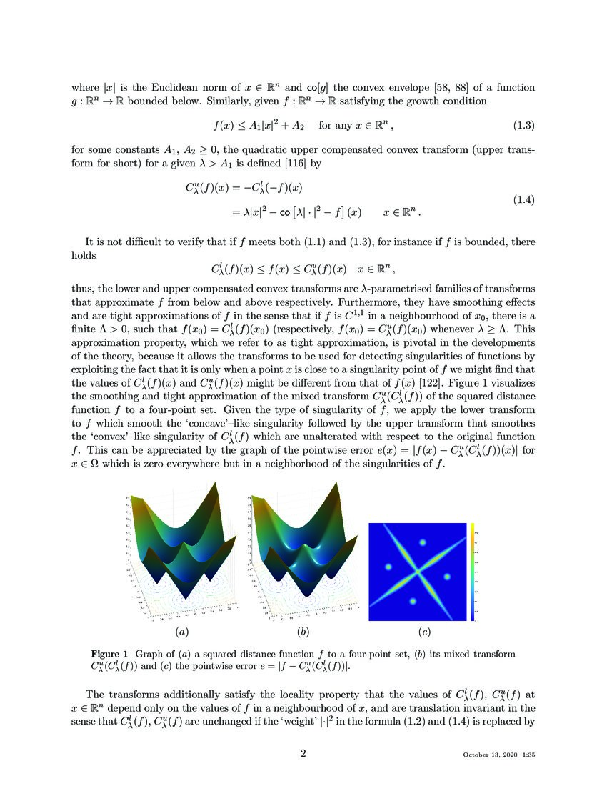 Compensated Convex Based Transforms for Image Processing and Shape Interrogation | DeepAI