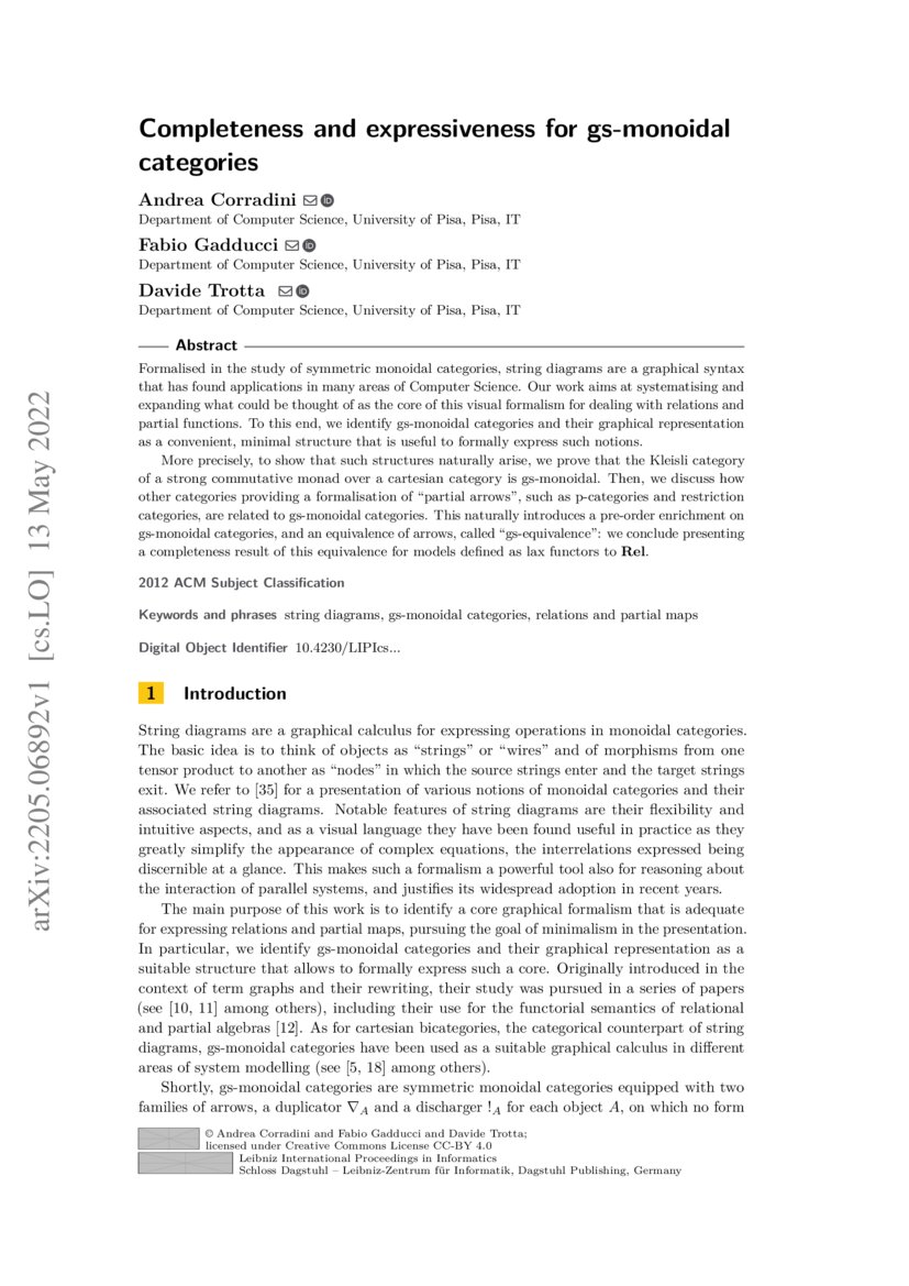 Completeness and expressiveness for gs-monoidal categories | DeepAI