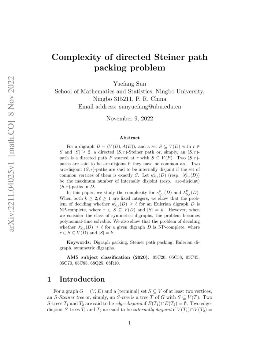 Directed Steiner path packing and directed path connectivity | DeepAI