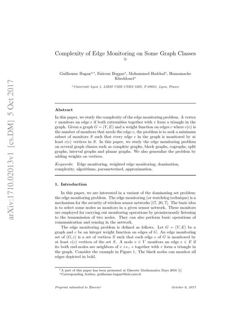 Complexity of Edge Monitoring on Some Graph Classes | DeepAI