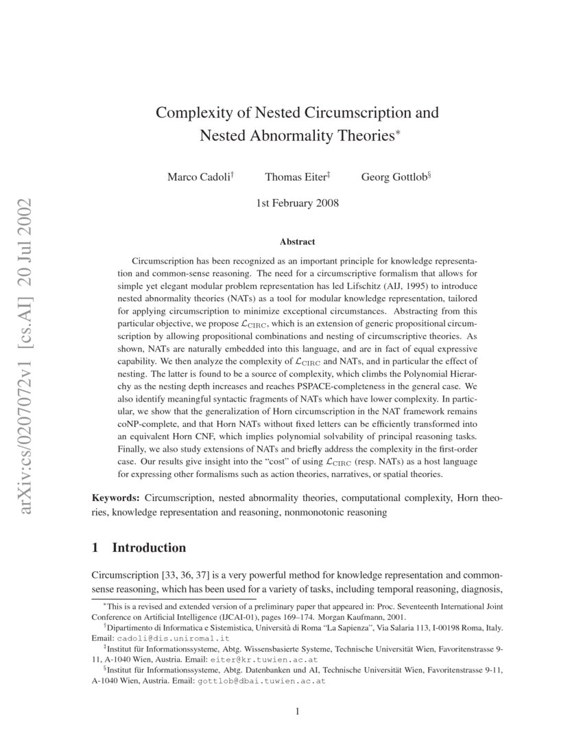 Complexity Of Nested Circumscription And Nested Abnormality Theories