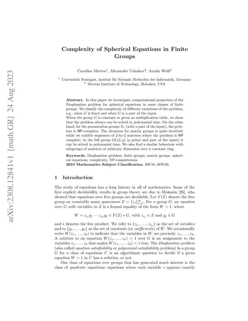 Complexity of Spherical Equations in Finite Groups | DeepAI