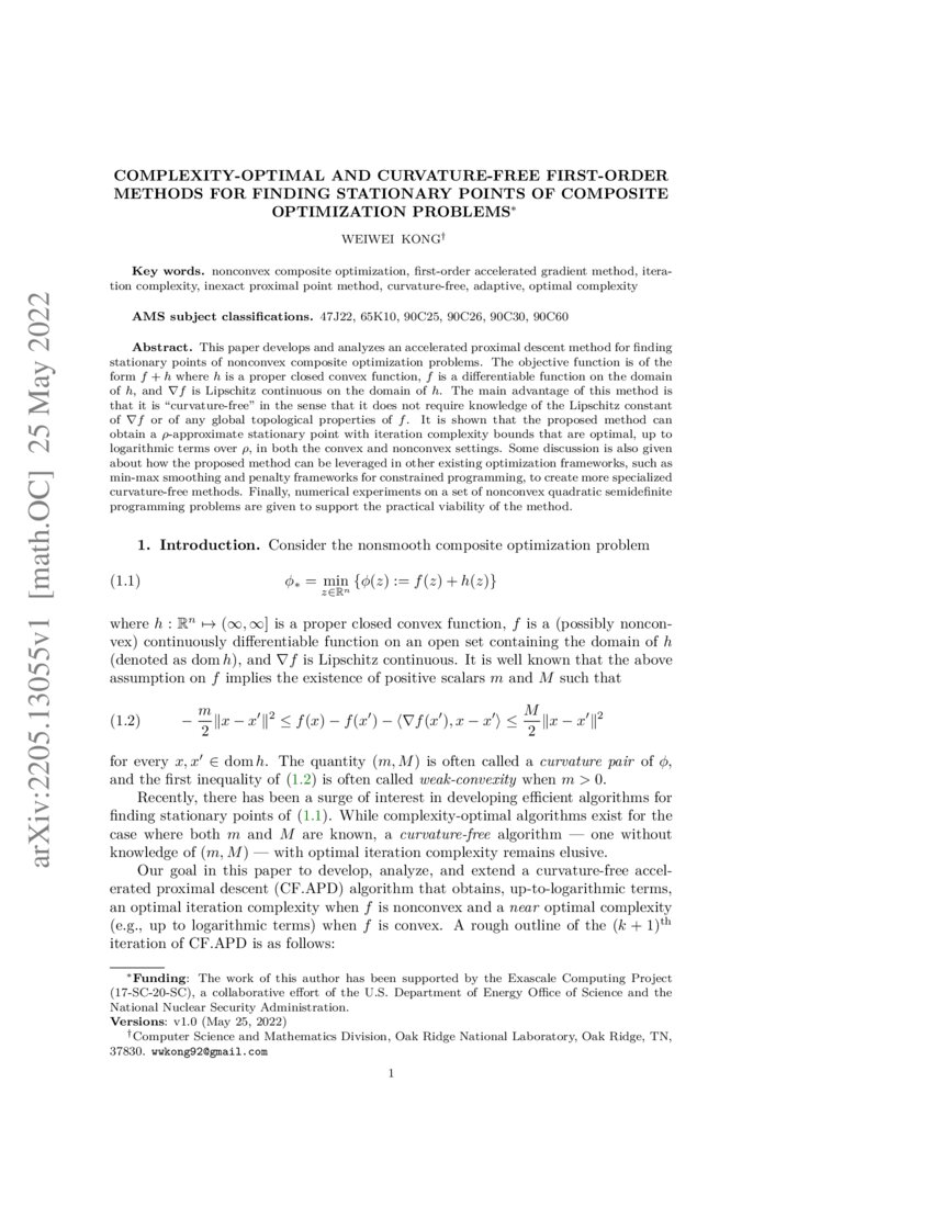 Complexity Optimal And Curvature Free First Order Methods For Finding Stationary Points Of