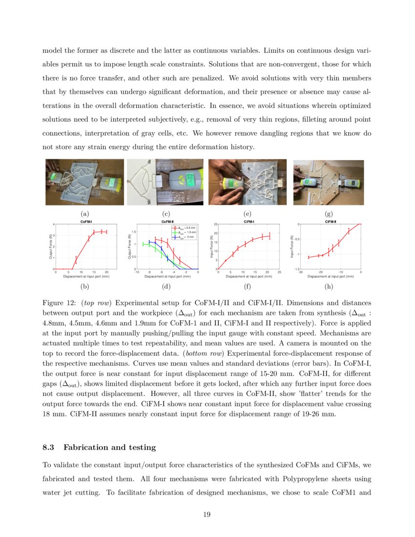 Compliant Constant Output/ Input Force Mechanisms- Topology Optimization with Contact | DeepAI