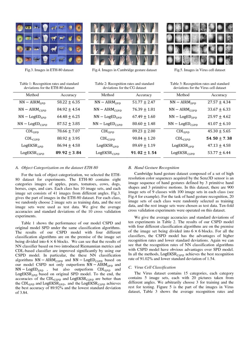 Component SPD Matrices: A lower-dimensional discriminative data descriptor for image set ...