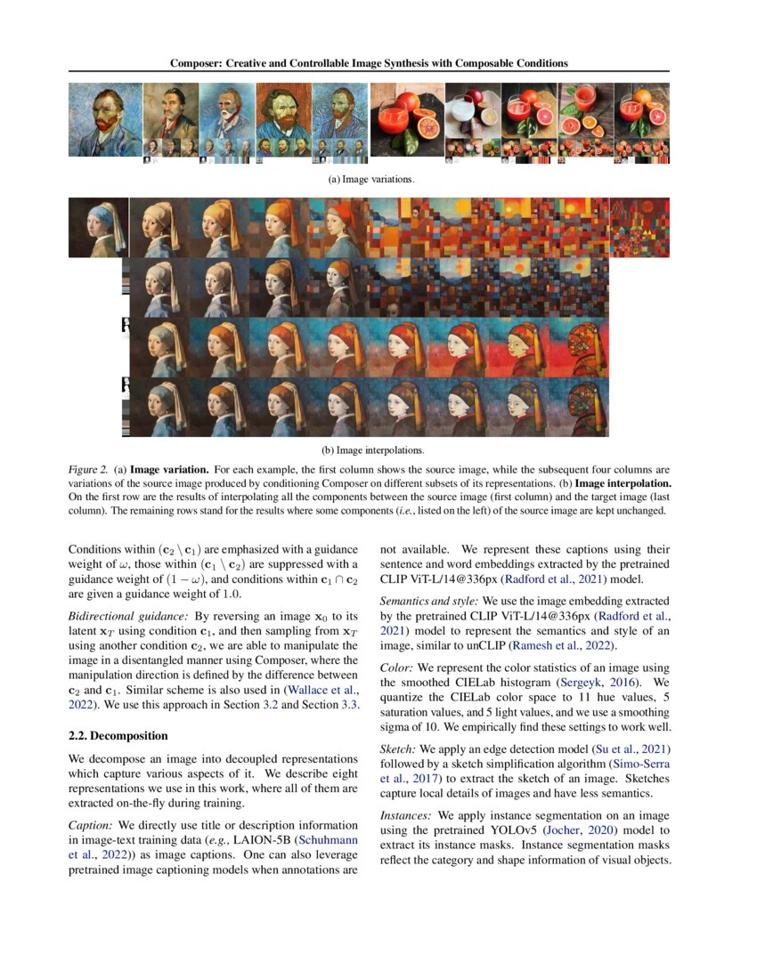 Composer: Creative and Controllable Image Synthesis with Composable Conditions | DeepAI