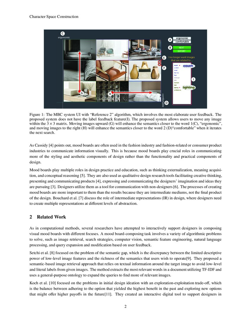 Composing Mood Board with User Feedback in Concept Space | DeepAI
