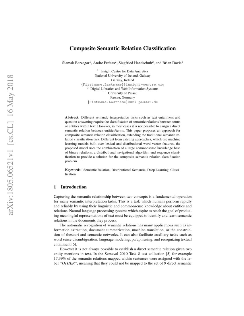 Composite Semantic Relation Classification Deepai