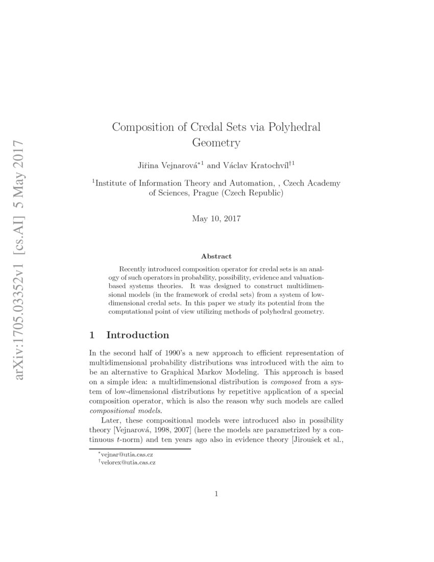 Composition of Credal Sets via Polyhedral Geometry | DeepAI