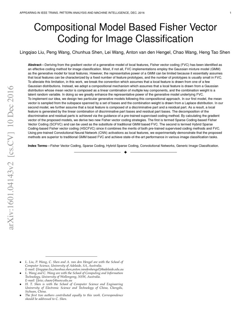 Compositional Model based Fisher Vector Coding for Image Classification ...