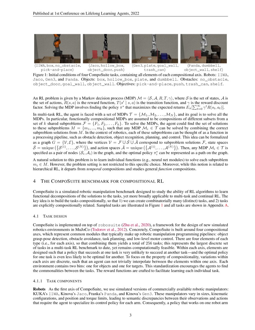 Composuite A Compositional Reinforcement Learning Benchmark Deepai 4909