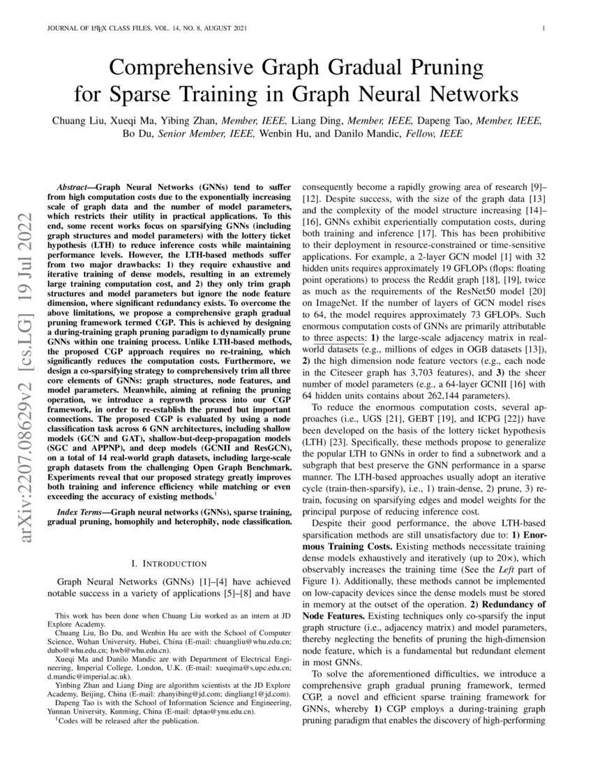 Comprehensive Graph Gradual Pruning for Sparse Training in Graph Neural Networks | DeepAI
