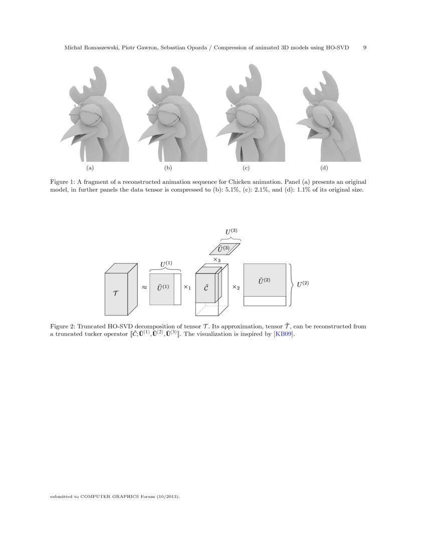 Compression of animated 3D models using HO-SVD | DeepAI