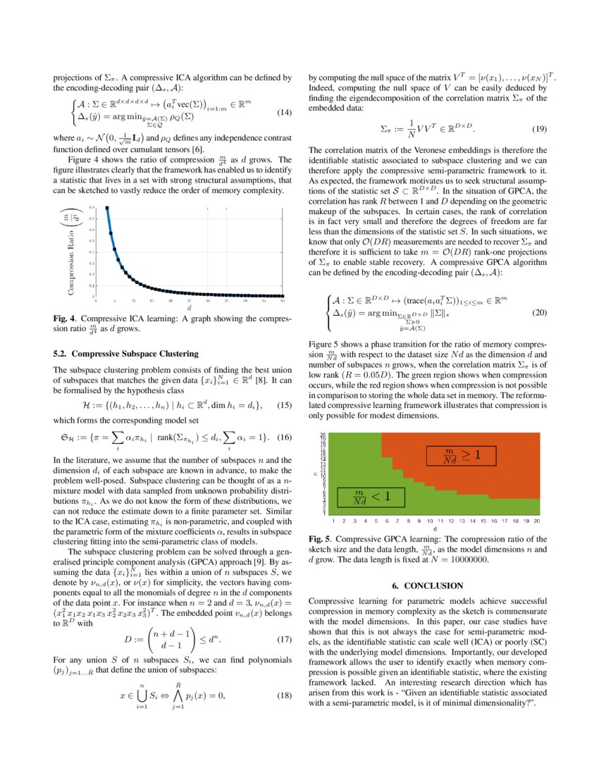 Compressive Learning for Semi-Parametric Models | DeepAI