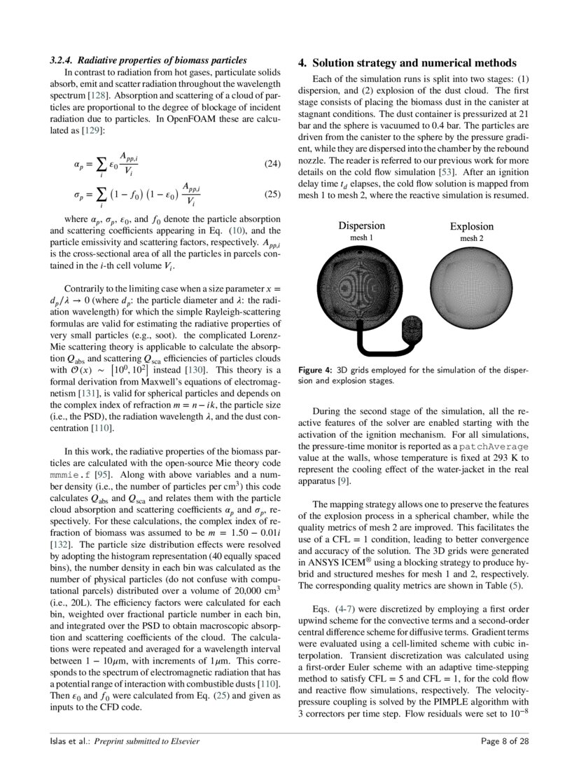 Computational Assessment of Biomass Dust Explosions in the 20L Sphere ...