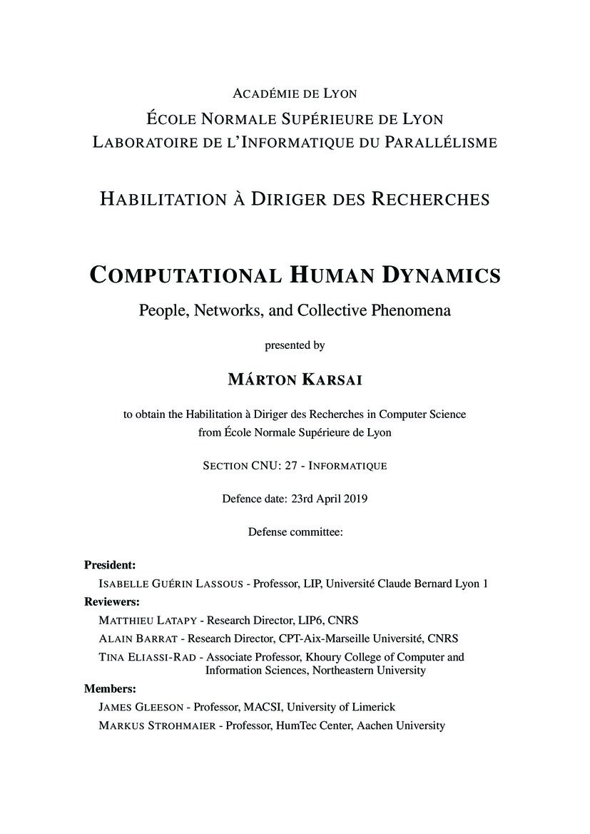 Computational Human Dynamics | DeepAI