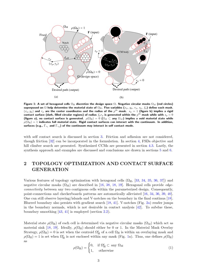 Computational synthesis of large deformation compliant mechanisms undergoing self and mutual ...