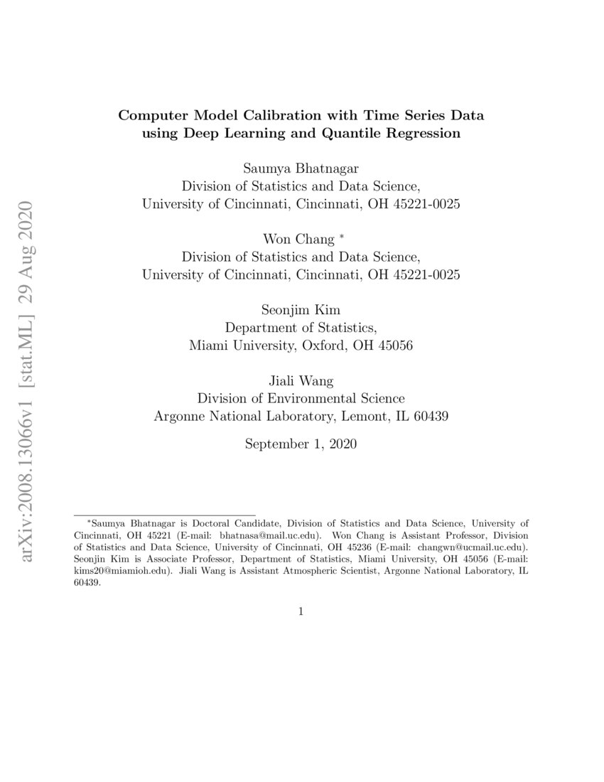 Computer Model Calibration With Time Series Data Using Deep Learning And Quantile Regression 