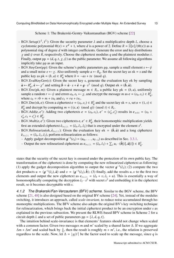 Computing Blindfolded On Data Homomorphically Encrypted Under Multiple Keys An Extended Survey 