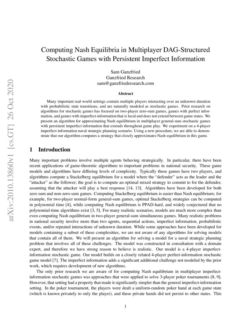 Computing Nash Equilibria In Multiplayer Dag Structured Stochastic Games With Persistent