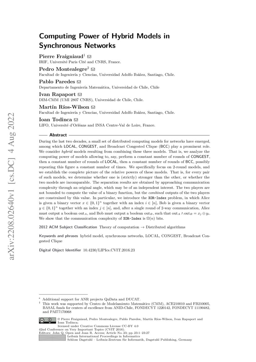 Computing Power of Hybrid Models in Synchronous Networks | DeepAI