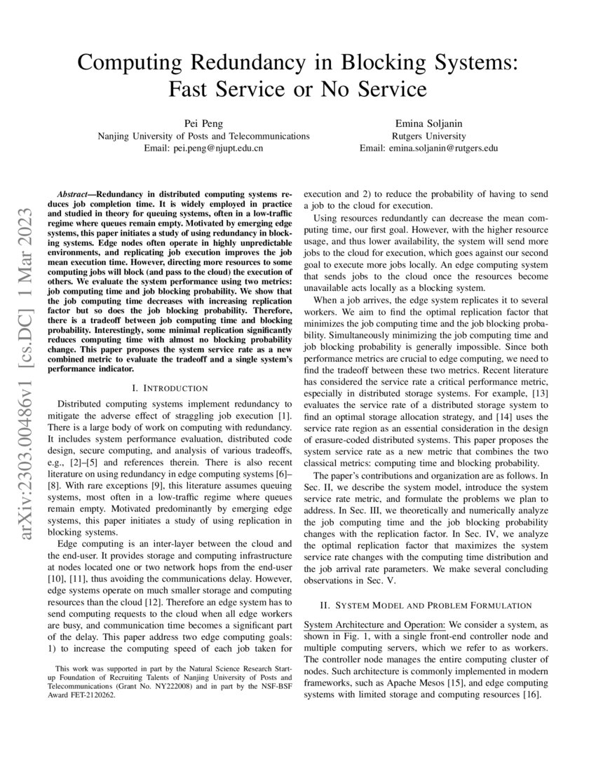 Computing Redundancy in Blocking Systems: Fast Service or No Service | DeepAI