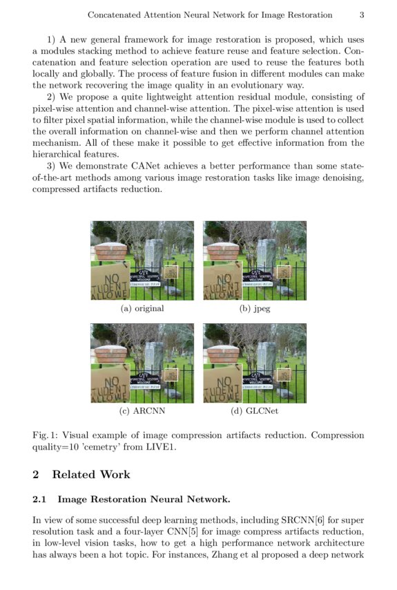 Concatenated Attention Neural Network for Image Restoration | DeepAI