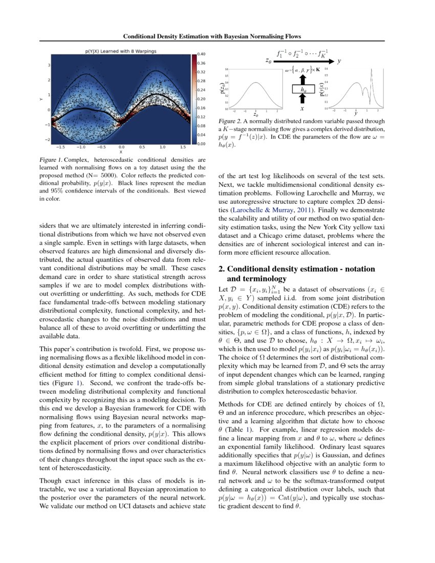 Conditional Density Estimation With Bayesian Normalising Flows Deepai