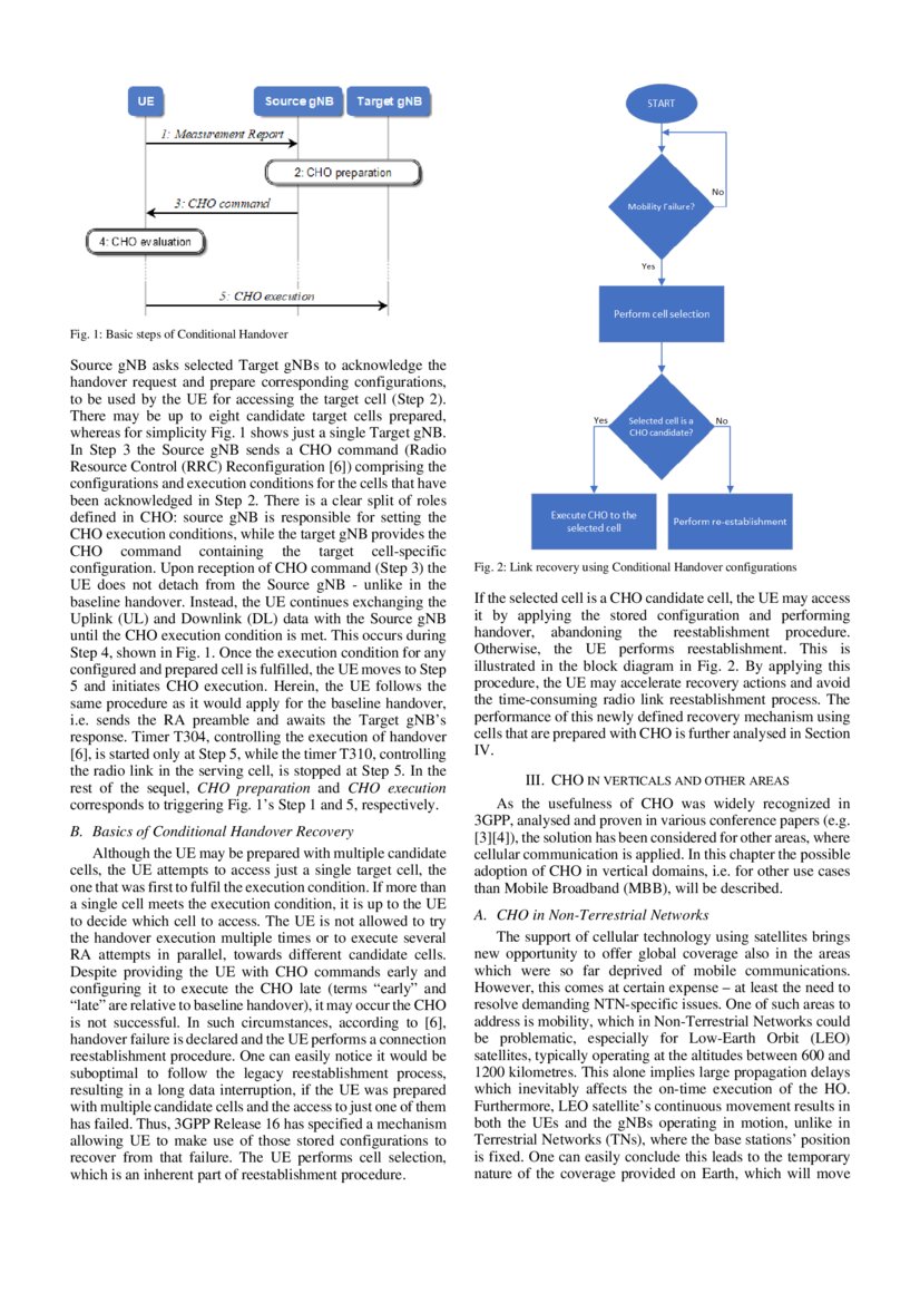 Conditional Handover in 5G: Principles, Future Use Cases and FR2 ...