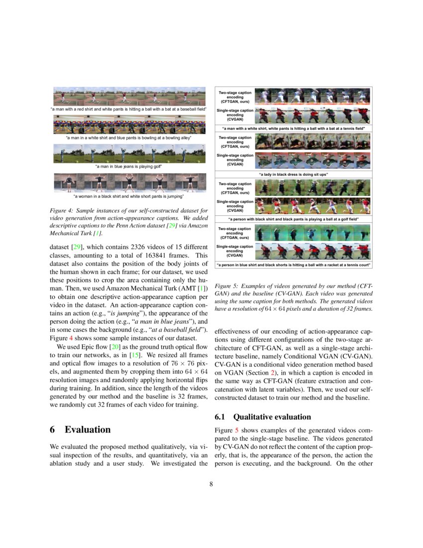 Conditional Video Generation Using Action-Appearance Captions | DeepAI
