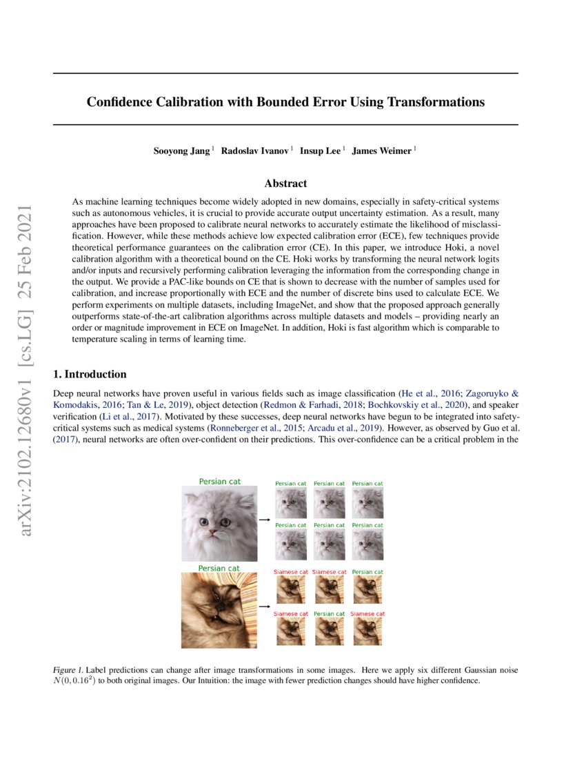 Confidence Calibration With Bounded Error Using Transformations Deepai 