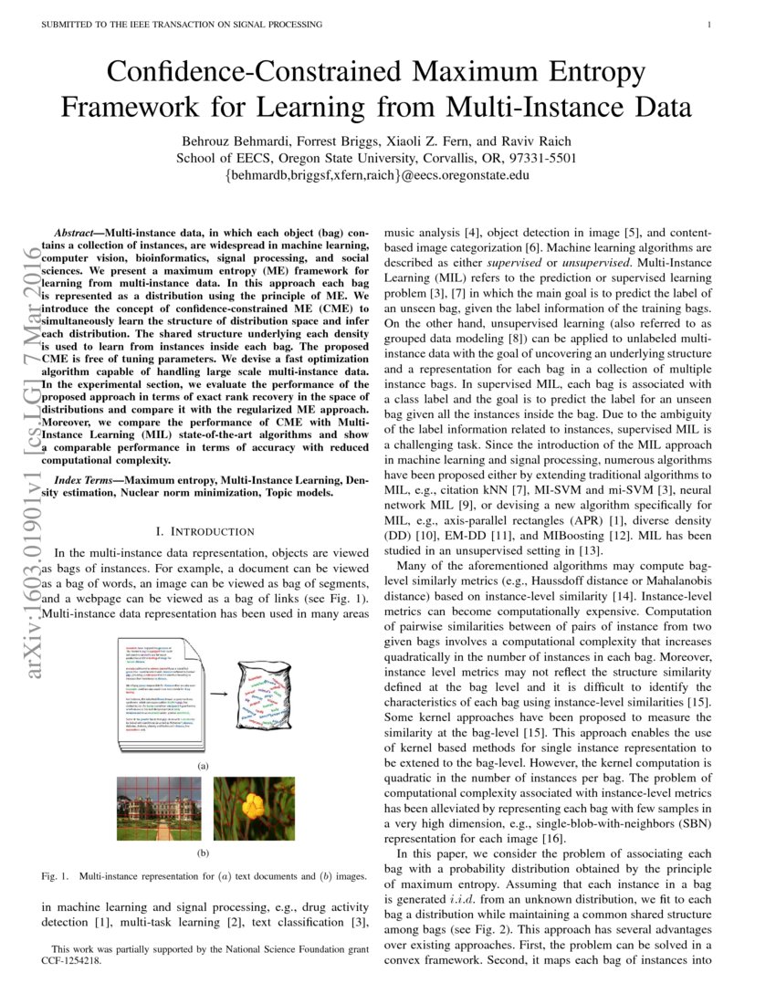 Confidence-Constrained Maximum Entropy Framework for Learning from ...