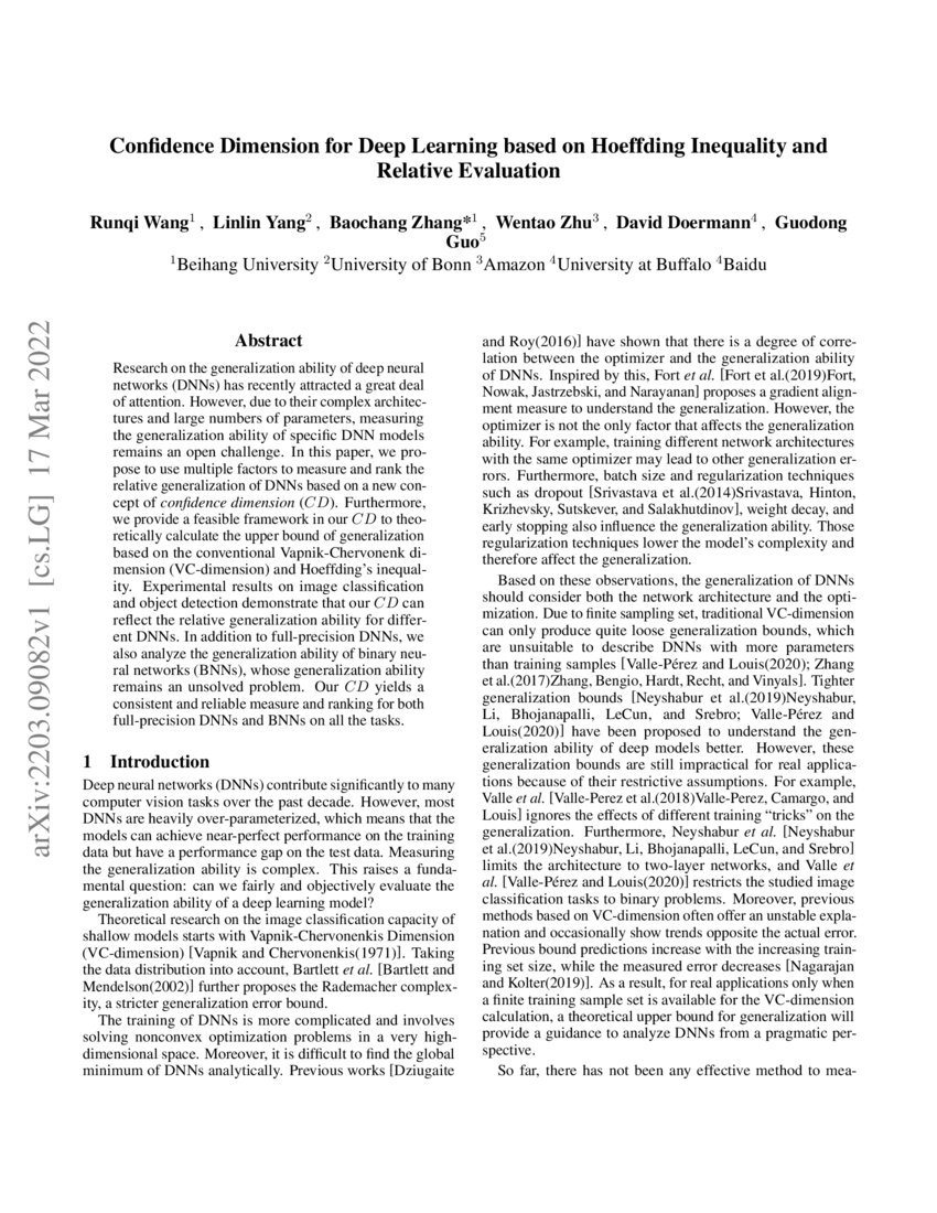 Confidence Dimension for Deep Learning based on Hoeffding Inequality ...