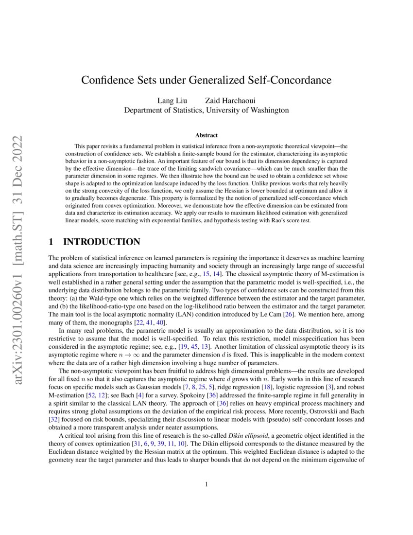Confidence Sets under Generalized Self-Concordance | DeepAI