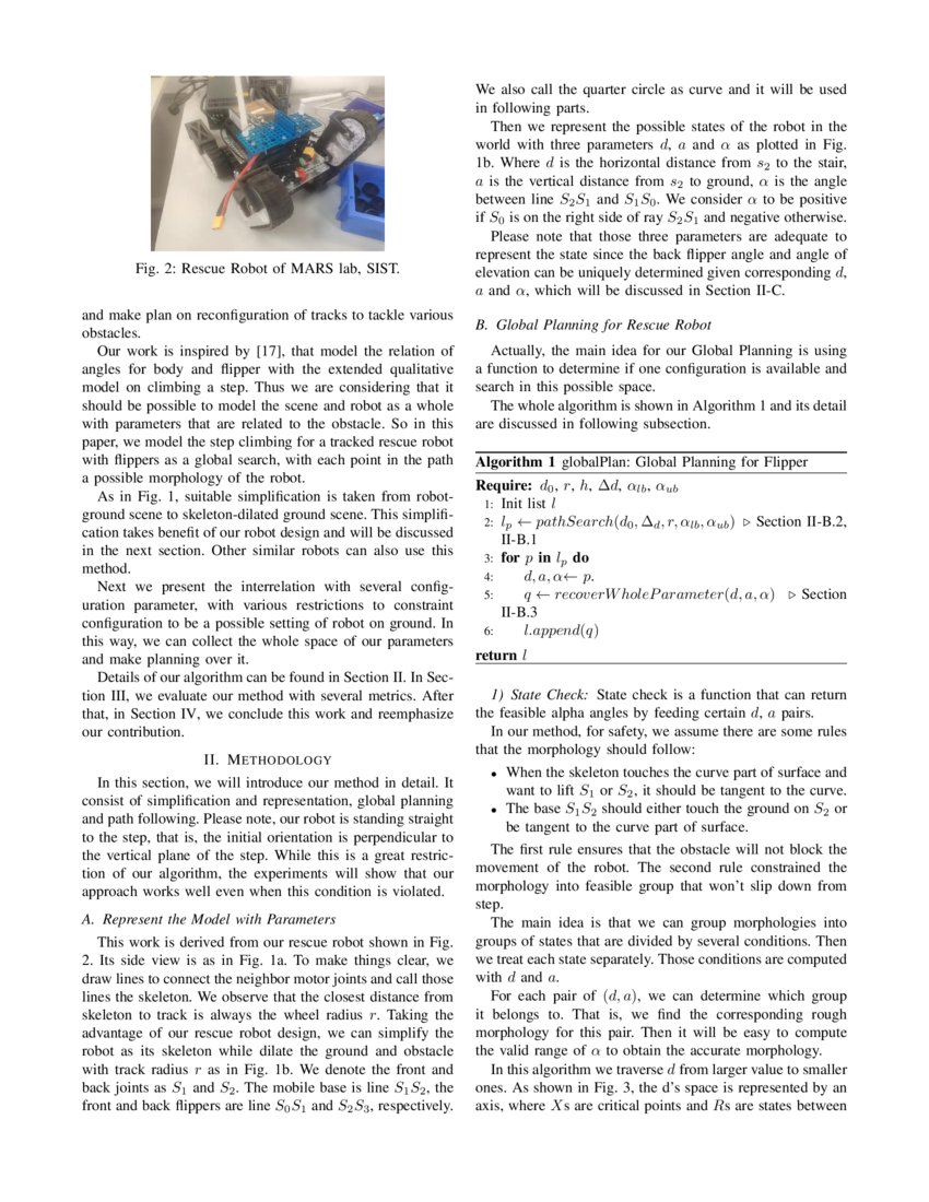 Configuration-Space Flipper Planning for Rescue Robots | DeepAI