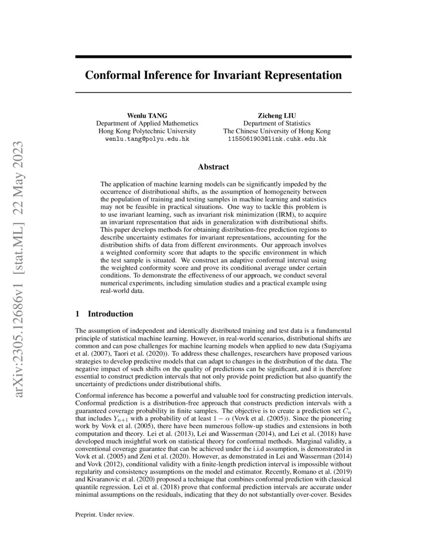 Conformal Inference for Invariant Risk Minimization | DeepAI