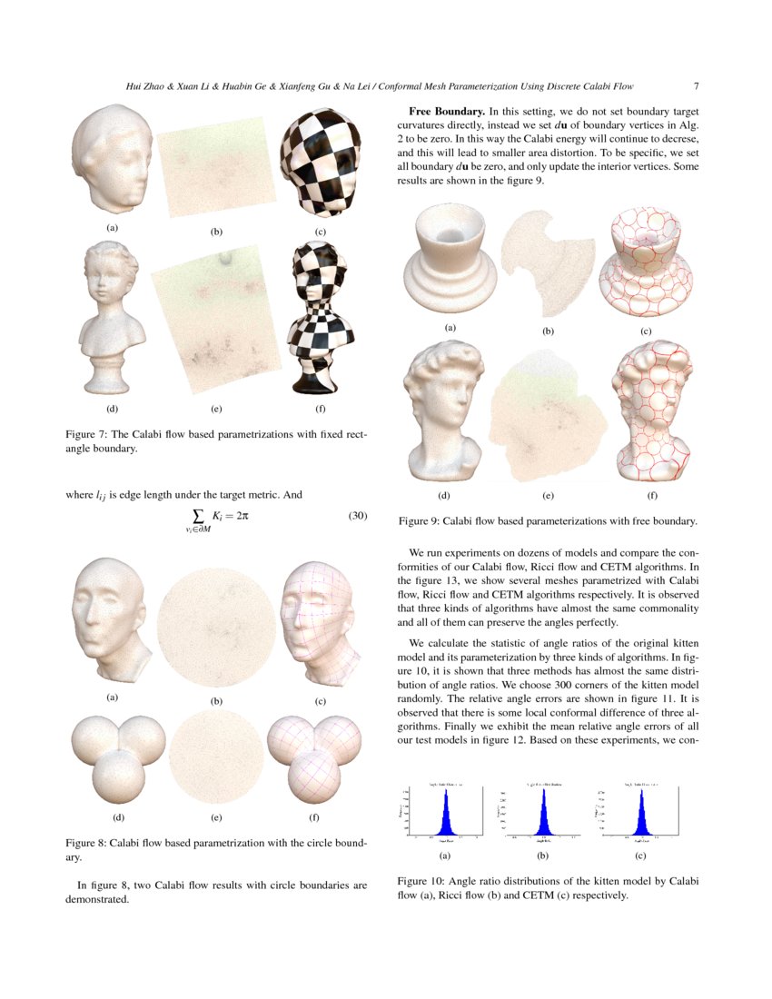 Conformal Mesh Parameterization Using Discrete Calabi Flow | DeepAI