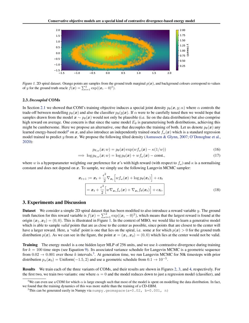 Conservative objective models are a special kind of contrastive divergence-based energy model ...
