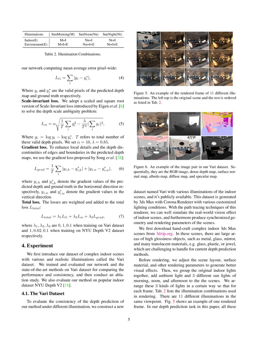 Consistent Depth Prediction under Various Illuminations using Dilated Cross Attention | DeepAI