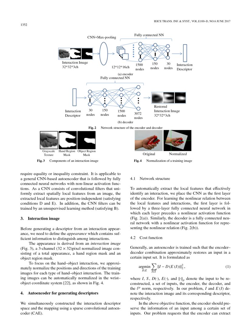 Construction of Latent Descriptor Space and Inference Model of Hand-Object Interactions | DeepAI