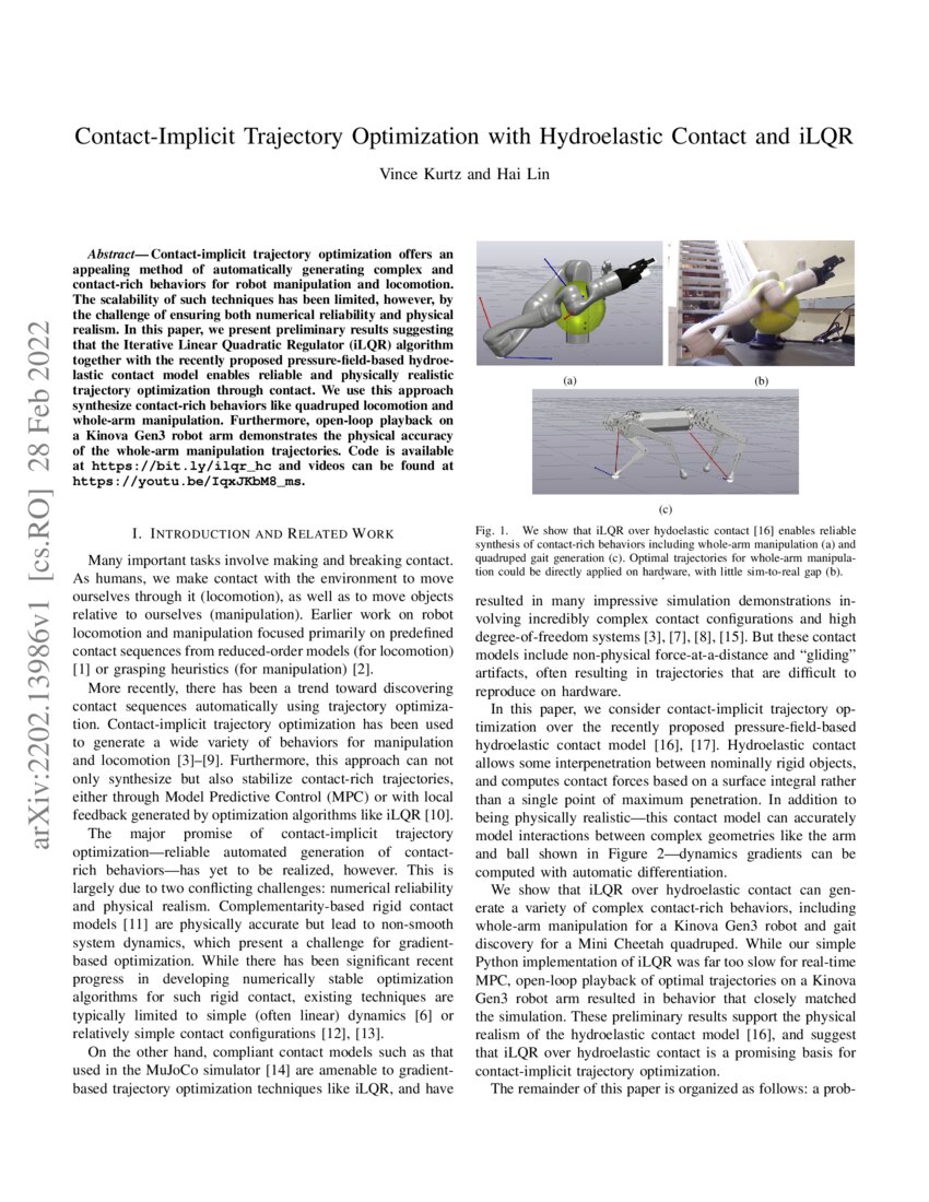 Contact Implicit Trajectory Optimization With Hydroelastic Contact And