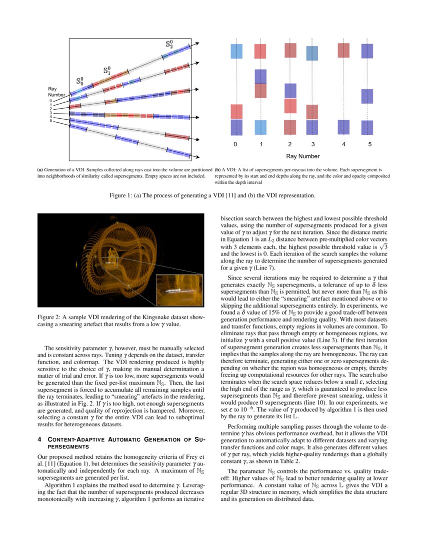 Content-adaptive generation and parallel compositing of volumetric ...