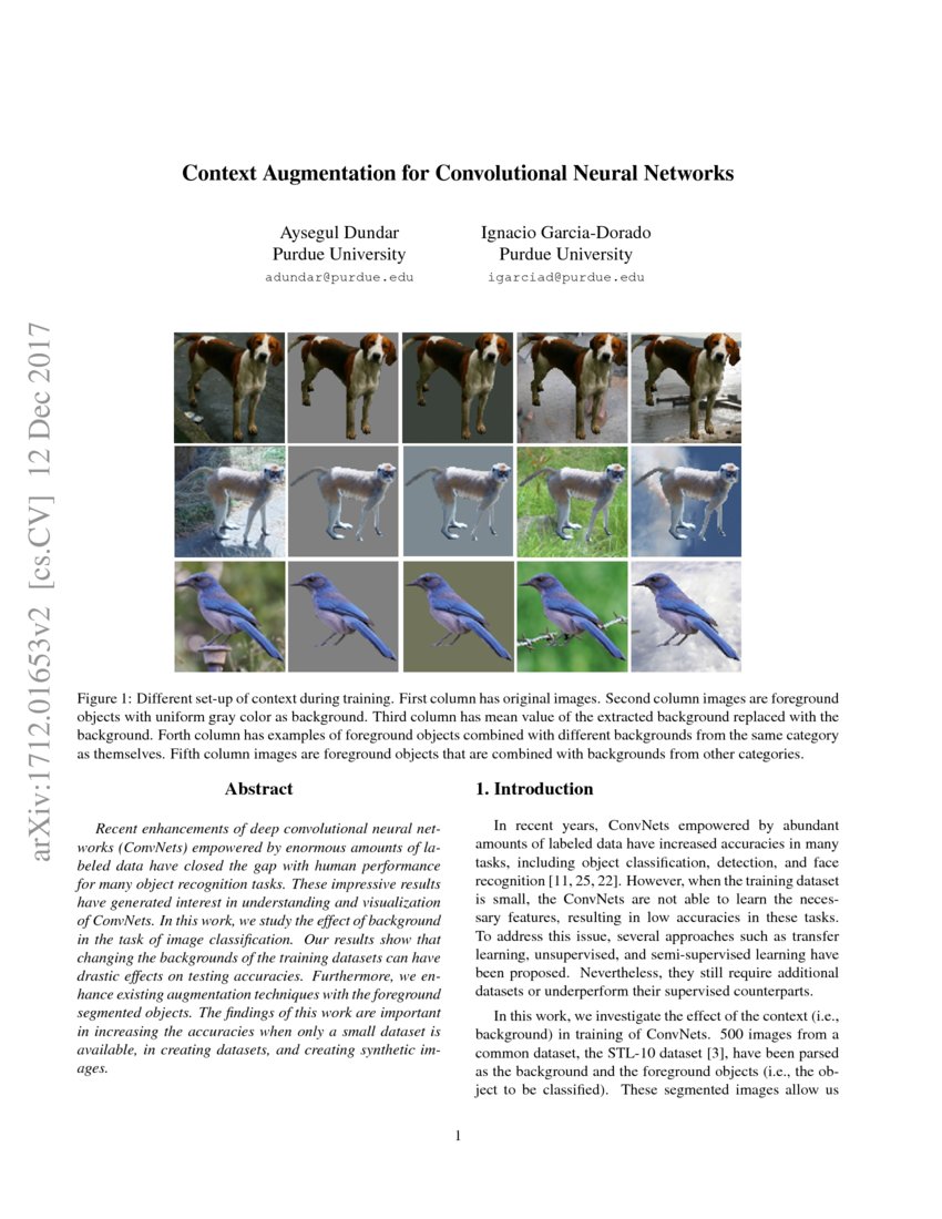 Context Augmentation for Convolutional Neural Networks | DeepAI
