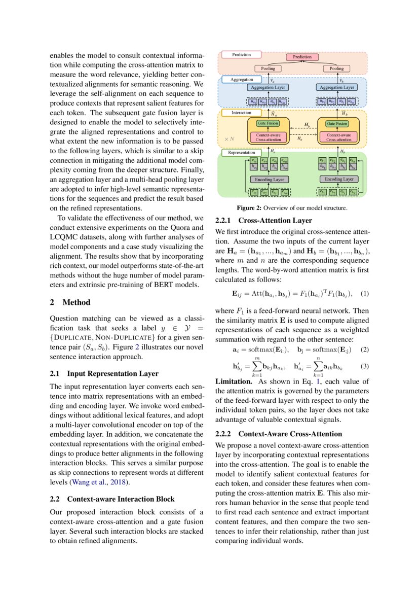 Context Aware Interaction Network For Question Matching Deepai
